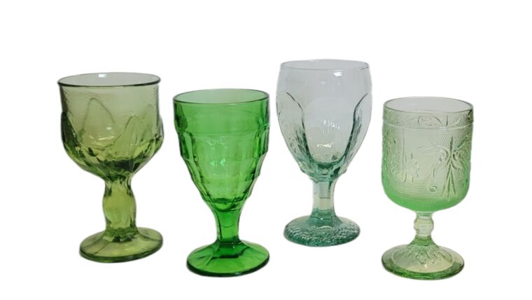 Vintage Green Goblets