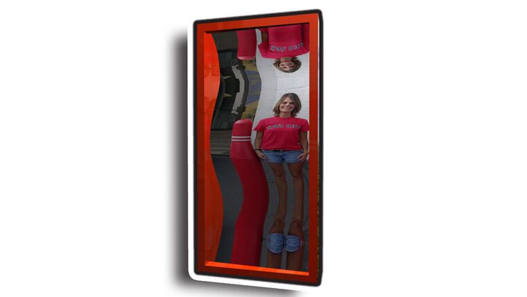 House Of Mirrors Carnival Vintage Blue Carnival Fun House Mirror For