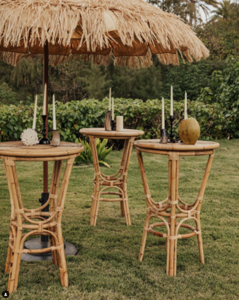 Bar Bamboo Cocktail Tables Ambient Rentals